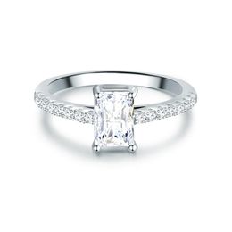 Trilani Ring aus Sterling Silber mit Zirkonia in silber | Gr.: 54