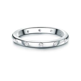 Trilani Ring aus Sterling Silber mit Zirkonia in silber | Gr.: 56