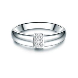 Trilani Ring aus Sterling Silber mit Zirkonia in silber | Gr.: 56