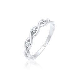 Elli DIAMONDS Ring 925 Sterling Silber Knoten, Verlobungsring in Silber | Gr.: 58