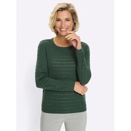 Sieh an! Rundhals-Pullover in moos | Gr.: 46