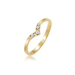 Elli DIAMONDS Ring 585 Gelbgold Diamant, Verlobungsring in Gold | Gr.: 54