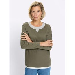 Sieh an! Langarm-Shirt in oliv | Gr.: 56