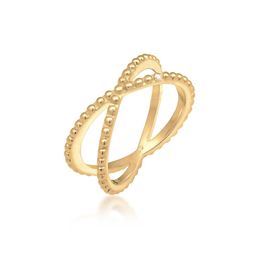 Elli Ring 925 Sterling Silber Kugel in Gold | Gr.: 52