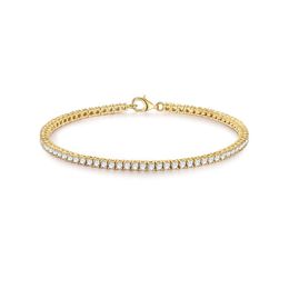 Trilani Armband aus Sterling Silber mit Zirkonia in gelbgold | Gr.: 19 cm
