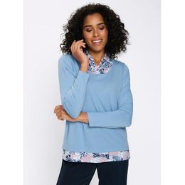 Sieh an! 2-in-1-Shirt in himmelblau | Gr.: 40