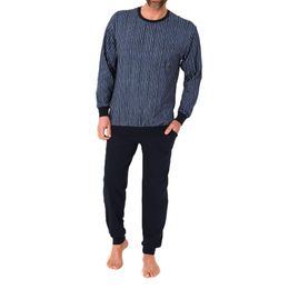 Normann Langarm Schlafanzug Pyjama B&uuml;ndchen 125 101 90 554 in marine | Gr.: 50