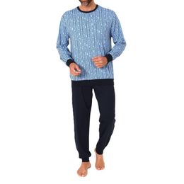 Normann Langarm Schlafanzug Pyjama B&uuml;ndchen 125 101 90 554 in hellblau | Gr.: 50