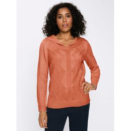 Sieh an! Langarm-Pullover in papaya | Gr.: 48