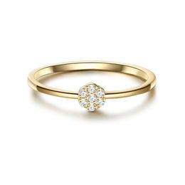 Glanzst&uuml;cke M&uuml;nchen Glanzst&uuml;cke M&uuml;nchen Ring aus Sterling Silber mit Zirkonia in gelbgold | Gr.: 56