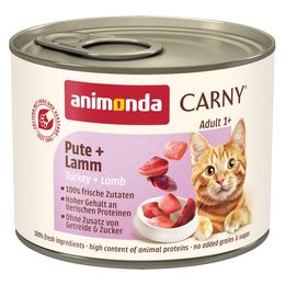 6x200g animonda Carny Adult Pute + Lamm