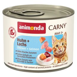 6x200g animonda Carny Adult Huhn + Lachs