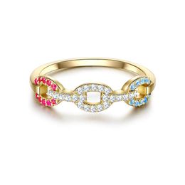 Lulu & Jane Lulu & Jane Ring aus Messing mit Zirkonia in gelbgold | Gr.: 52
