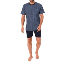 Normann Kurzarm Schlafanzug Shorty Pyjama 125 105 90 554 in marine | Gr.: 52