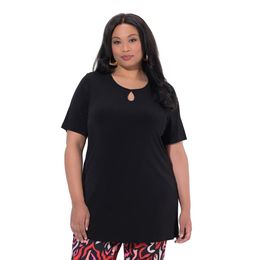 Ulla Popken Longshirt in schwarz | Gr.: 58-60