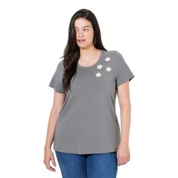 Ulla Popken Shirt in dunkelgrau | Gr.: 46-48