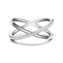 Glanzst&uuml;cke M&uuml;nchen Glanzst&uuml;cke M&uuml;nchen Ring aus Sterling Silber mit Zirkonia in silber | Gr.: 54
