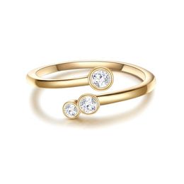 Glanzst&uuml;cke M&uuml;nchen Glanzst&uuml;cke M&uuml;nchen Ring aus Sterling Silber mit Zirkonia in gelbgold | Gr.: 52