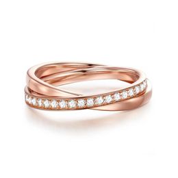 Glanzst&uuml;cke M&uuml;nchen Glanzst&uuml;cke M&uuml;nchen Ring aus Sterling Silber mit Zirkonia in ros&eacute;gold | Gr.: 56