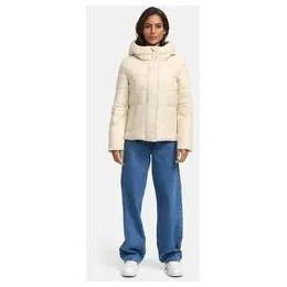 Outdoorjacke Marikoo "Elira", Damen, Gr. XL, beige (cream), Obermaterial: 100% Polyester; Innenseite: 100% Polyester; Futter: 100% Polyester; Wattierung: 100% Polyester, Jacken Outdoorjacke, mit warmem Teddyfell