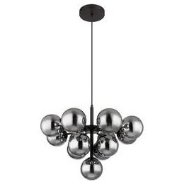 Globo LIGHTING Pendelleuchte "GRAPPY", schwarz (schwarz matt), 13, &Oslash; 12cm H: 120cm, 1 Stk., Leuchten, H&auml;ngeleuchte, H&auml;ngelampe, Glas, Wohnzimmer, Essbereich, Pendelleuchte