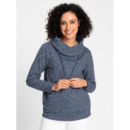 WITT WEIDEN Sweatshirt in rauchblau-bleu-bedruckt | Gr.: 44