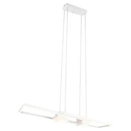 Trio LEUCHTEN LED Pendelleuchte "ALBANY, LED H&auml;ngelampe Wohnzimmer mit Fernbedienung, dimmbar, CCT", wei&szlig; (wei&szlig; matt), 1, H: 150cm, 1 Stk., Leuchten, Lichtfarbe einstellbar, Memoryfunktion, Nachtlicht, up-and-down Licht, LED Pendelleuchte
