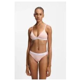 Triangel-BH HUGO UNDERWEAR "aus Stretch-Baumwolle mit Logo-Unterbrustband", Damen, Gr. M, N-Gr, light, pastel pink 688, Obermaterial: 93% Baumwolle, 7% Elasthan, BHs Triangel-BH, mit herausnehmbaren Polstern, geformte K&ouml;rbchen