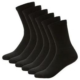Sportsocken s.Oliver "essentials", Herren, Gr. 39-42, schwarz, Baumwollmischung, unifarben, normal, Socken Sportsocken, elastischer, druckfreier Bund