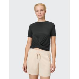 T-Shirt Venice Beach "T-SHIRT DARLEEN", Damen, Gr. S (38), grau (anthrazit), Obermaterial: 47% Baumwolle, 47% Modal, 6% Elasthan, Shirts T-Shirt