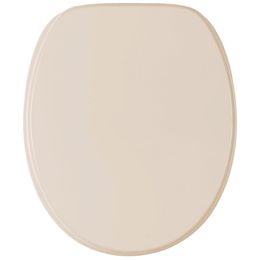 WC-Sitz Sanilo, beige, B:37,7cm L:47cm, MDF - Mitteldichte Holzfaserplatte, WC-Sitze, einfarbig