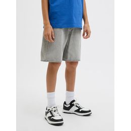 Jack & Jones Shorts JACK & JONES JUNIOR "JJITONY JJORIGINAL SHORTS MF 928 SN JNR", Jungen, Gr. 134, N-Gr, grau (grau denim), Web, Obermaterial: 100% Baumwolle, unifarben, relaxed fit knielang, Hosen Shorts