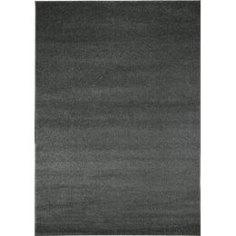Teppich OTTO HOME "Feodora", grau (dunkelgrau), B:120cm H:11mm L:170cm, Polypropylen, Teppiche, Teppich, Kurzflor, Uni-Farben, ideal im Wohnzimmer & Schlafzimmer