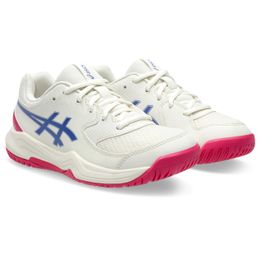 Tennisschuh asics "GEL-DEDICATE 8 GS", M&auml;dchen, Gr. 36, cream, schwarz cobalt, Synthetik, Schuhe, Multicourt-Schuh, Allcourt-Schuh