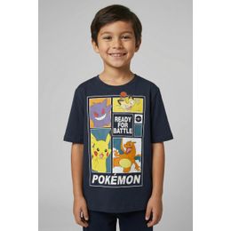 T-Shirt name it "NKMDAMS POKEMON SS NREG TOP BOX NOOS SKY", Jungen, Gr. 116, navy blazer, Jersey, Obermaterial: 100% Baumwolle, Basic h&uuml;ftlang, Rundhals, Shirts T-Shirt