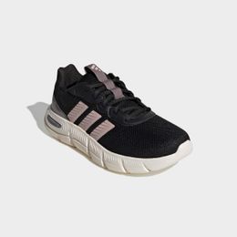 Walkingschuh adidas Sportswear "CLOUDFOAM FLEX LACES", Damen, Gr. 38,5, core schwarz, sandy pink metallic, sanftes wei&szlig;, Textil, Schuhe Walkingschuh