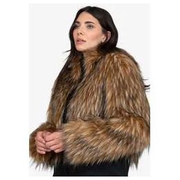 Fellimitatjacke Sportalm KITZB&Uuml;HEL, Damen, Gr. 36, harlequin, Web, Obermaterial: 94% Polyacryl, 6% Modacryl, unifarben, regular fit normal, Rundhals, eingesetzt gerader Abschluss, Jacken, Regular fit mit Rundhalsausschnitt