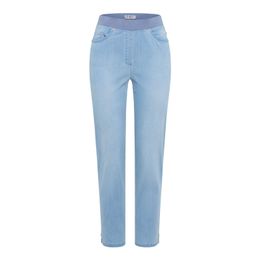 5-Pocket-Hose RAPHAELA BY Brax "Style PAMINA 6/8", Damen, Gr. 38K (19), Kurzgr&ouml;&szlig;en, hellblau, Denim/Jeans, 50% Baumwolle, 40% Lyocell, 7% Elastomultiester, 3% Elasthan, Hosen 5-Pocket-Hose