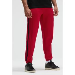 Sporthose CAMP DAVID, Herren, Gr. 3XL, Normalgr&ouml;&szlig;en, bright rot, Material: 70% Baumwolle, 30% Polyester, bedruckt, regular fit lang, Hosen Sporthose, mit Elastikbund