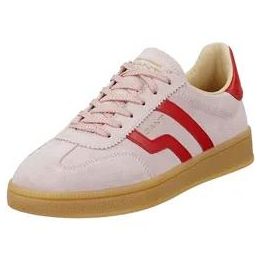Sneaker Gant "Cuzima", Damen, Gr. 41, rose, summer rot, Leder, Veloursleder, colorblocking, Schuhe Sneaker, Retro Sneaker, Schn&uuml;rschuh mit Lederinnensohle