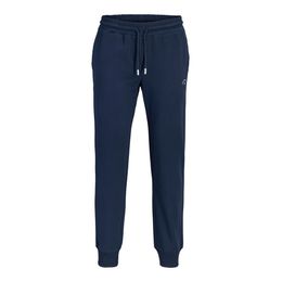 Jack & Jones Sweathose JACK & JONES "JPSTGORDON COLLEGE SWEAT PANTS", Herren, Gr. S, N-Gr, navy blazer, Web, Obermaterial: 80% Baumwolle, 20% Polyester, unifarben, regular fit kn&ouml;chellang, Hosen Sweathose