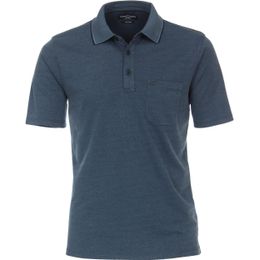 Poloshirt Casamoda "Casamoda Polo-Shirt uni", Herren, Gr. M, blau (t&uuml;rkisblau), 55% Baumwolle, 45% Polyester, Shirts