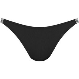 Tanga "STRING BIKINI", Damen, Gr. M (38), schwarz, Jersey, Obermaterial: 53% Baumwolle, 35% Modal, 12% Elasthan, Calvin Klein Underwear, unifarben, k&ouml;rpernah, Unterhosen Tanga, K&ouml;rpernahe Passform mit elastischem Bund