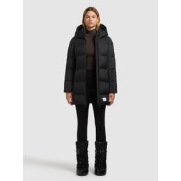 Steppjacke Khujo "TANARE3", Damen, Gr. L, schwarz, 100% Nylon, unifarben, regular fit, eingesetzt elastischer Bund, Jacken Steppjacke