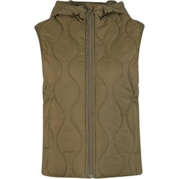 Steppweste Urban Classics "Urban Classics Ladies Super Light Puffer Vest", Damen, Gr. XL, olive, 100% Polyester, Westen Steppweste