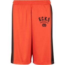 Shorts Ecko Unltd. "Ecko Unltd. Ecko Unltd. Faded Soccer Shorts", Herren, Gr. L, US-Gr&ouml;&szlig;en, rot, schwarz, 100% Polyester, normal, Hosen Shorts