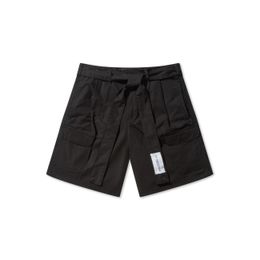 Cargoshorts IRASUTO STUDIOS "Irasuto Studios RIP STOP PLEATED SHORTS", Herren, Gr. L, US-Gr&ouml;&szlig;en, schwarz, 70% Polyester, 30% Baumwolle, unifarben, normal, Hosen