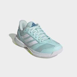 Hallenschuh adidas Performance "LIGRA 8 INDOOR", Damen, Gr. 42,5, halo mint, ftwr wei&szlig;, hi, res gelb, Synthetik, Textil, Schuhe Hallenschuh, geeignet f&uuml;r jeden Hallensport