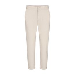 Stoffhose Freequent "FQNANNI-ANKLE-PA", Damen, Gr. S, N-Gr, moonbeam melange, Web, Obermaterial: 73% Polyester, 24% Viskose, 3% Elasthan, unifarben, bequem 7/8-L&auml;nge, Hosen Stoffhose, Sommerhose kn&ouml;chell&auml;nge und mit 2-Knopf-Verschluss