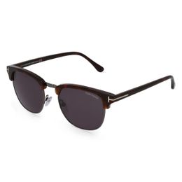 Tom Ford FT0248 HENRY | Herren-Sonnenbrille | Fassung: Vollrand, Browline, Kunststoff, Havanna Gun | Glasfarbe: Grau